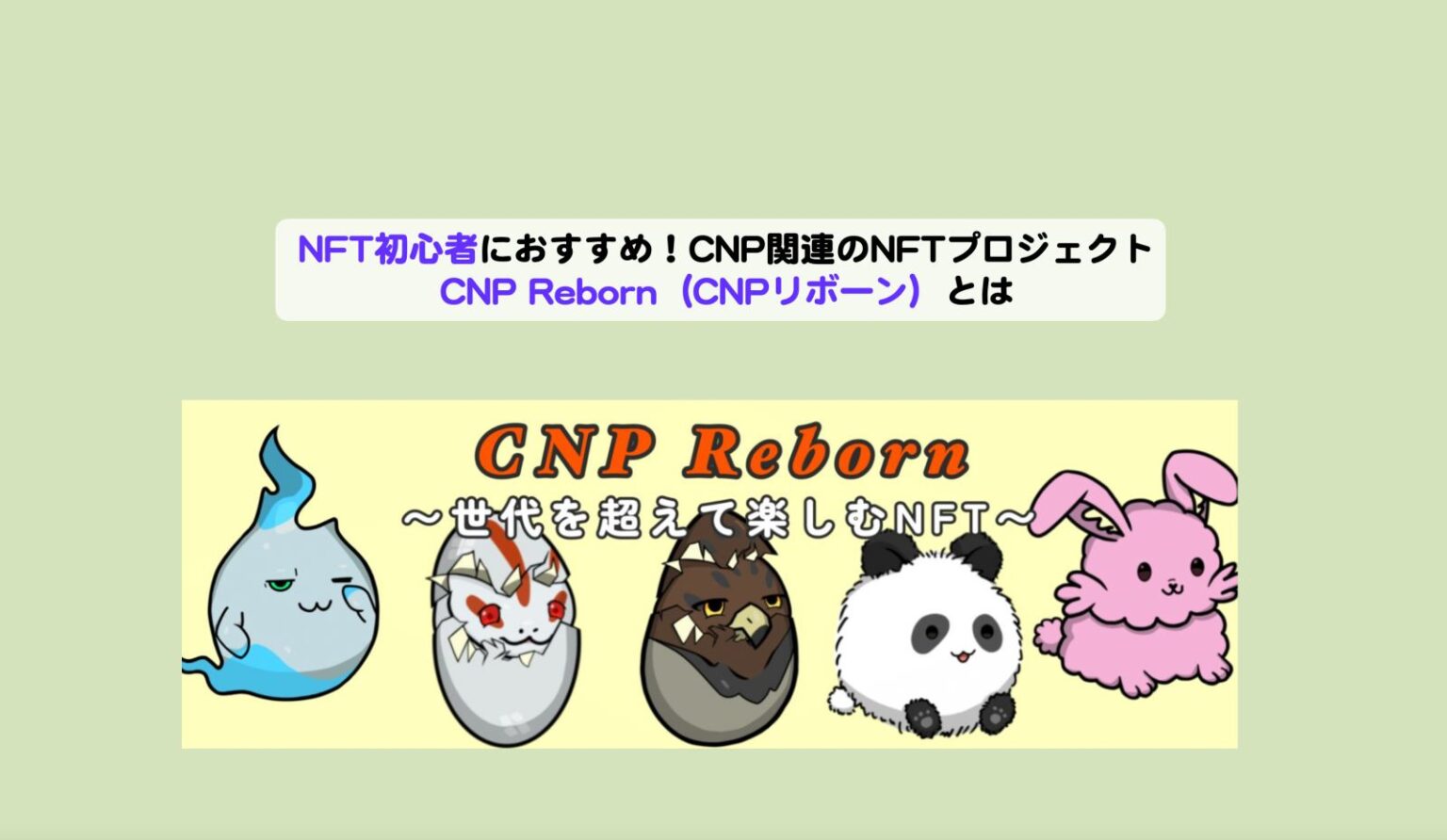 NFTは投資対象としてはどうなのか?これまでのCNP関連の実績を公開 | シニアから親しむWeb3.0
