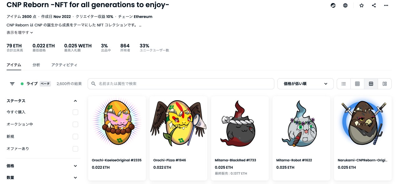 ジェネラティブNFT CNP Rebornの成長とTikTok参入キャンペーンについて | シニアから親しむWeb3.0